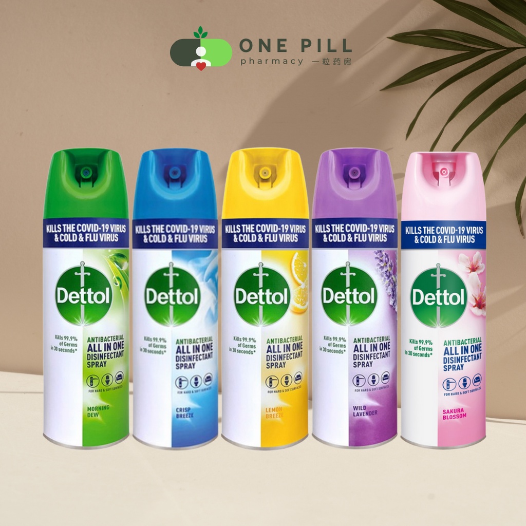 Dettol Disinfectant Spray Morning Dew/ Crisp Breeze/ Lemon Breeze/ Wild ...