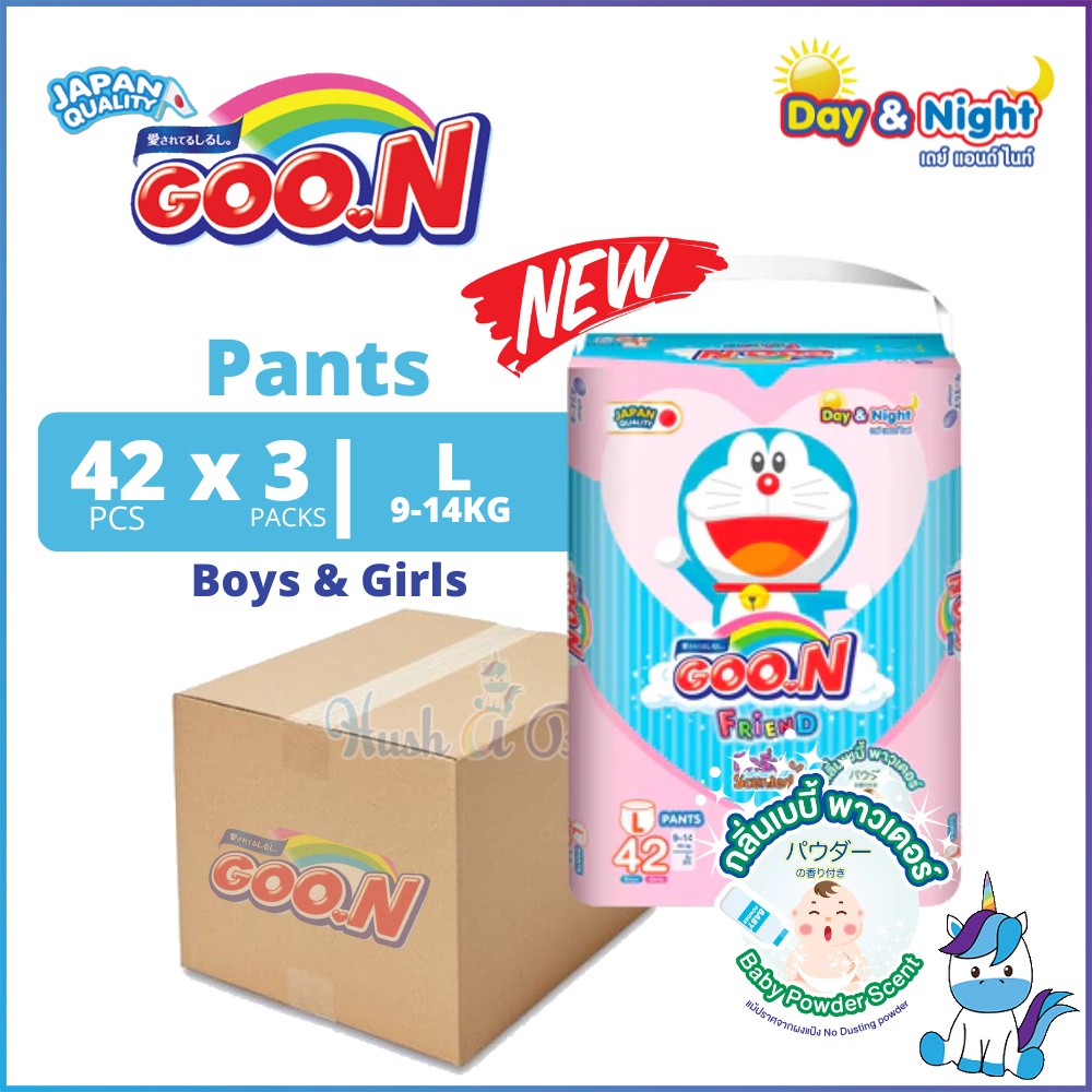 1 CTN (3 Packs) Goo.N GOON Premium Pants Diapers (for Boy & Girl) - M/L ...