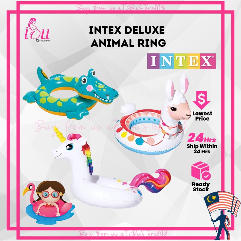Intex 58221 Deluxe Animal Ring Intex Float Swimming Floaties Llama ...