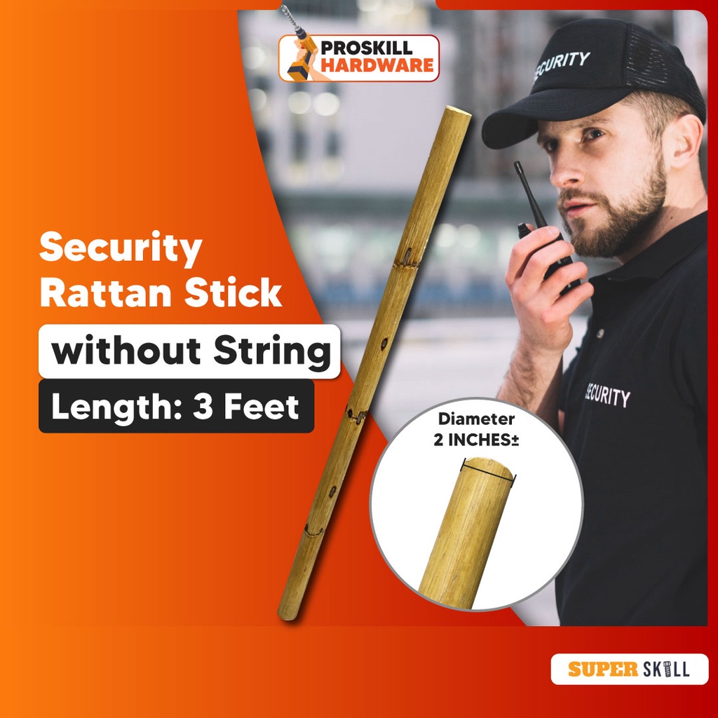 Security Stick Security Rod (Material Rattan) Kayu Pengawal Keselamatan ...
