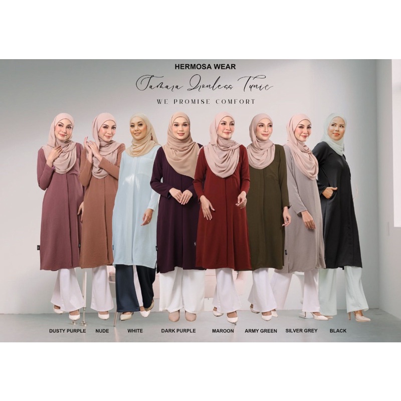 SAMARA IRONLESS TUNIC, HERMOSA WEAR | Shopee Malaysia
