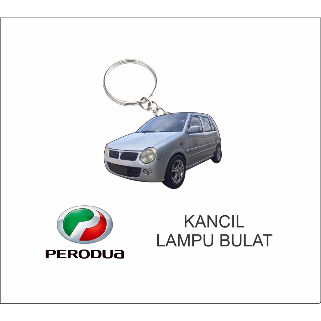 perodua kancil lampu bulat silver mata bulat keychain 2d | Shopee Malaysia
