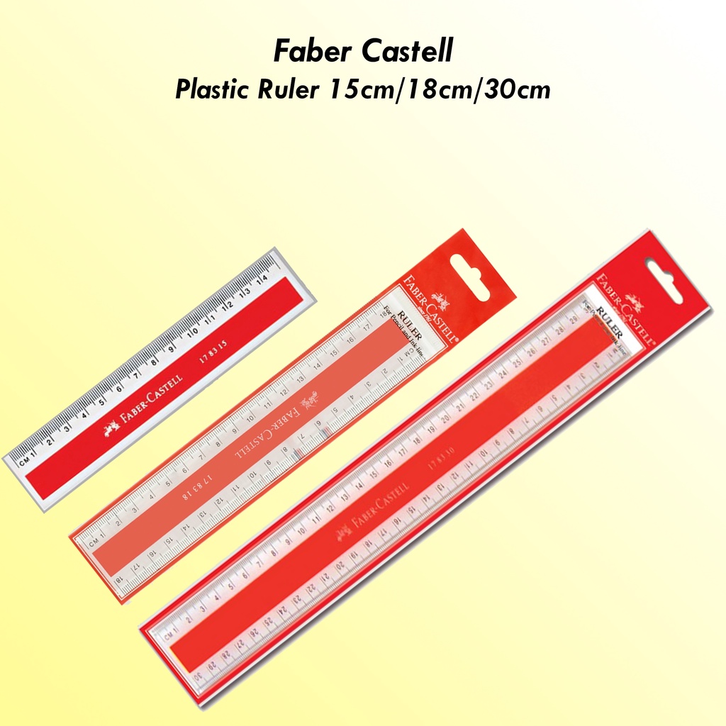 Faber Castell- Plastic Ruler 15cm/18cm/30cm | Shopee Malaysia