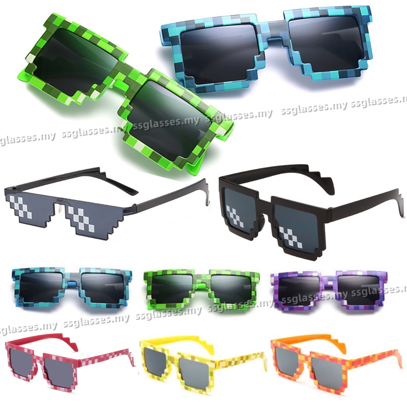 1pcs 5 Colors Game Minecraft Sunglasses Fashion Kids Action Toys Square ...