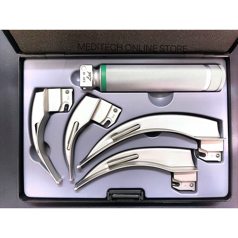 LED LARYNGOSCOPE FIBEROPTIC WITH HANDLE AND BLADE SIZE 1,2,3 & 4 (HIGH ...
