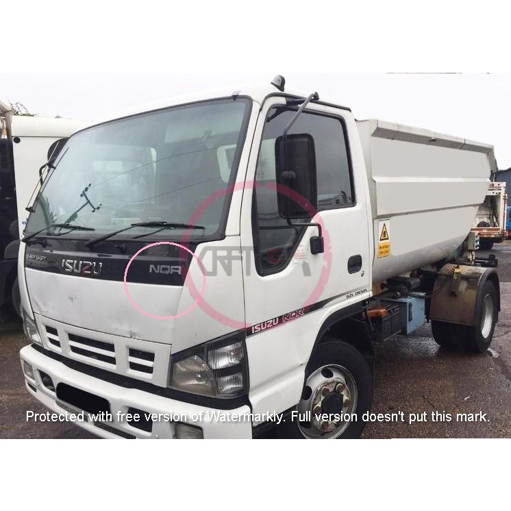 CFS484 ISUZU ELF N Series NQR LORRY TRUCK Lori Logo Stiker Sticker Vinyl Decal Stripes Depan ...
