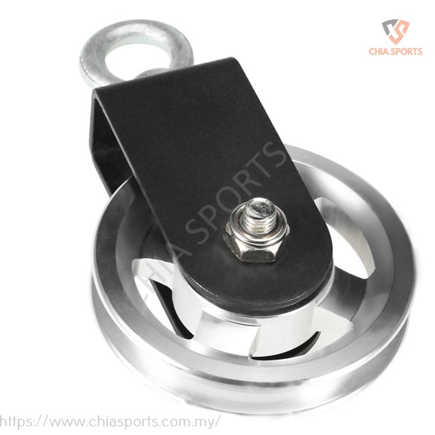 Aluminium Alloy Cable Pulley Wheel 88mm 360° Rotation Single Swivel Gym ...