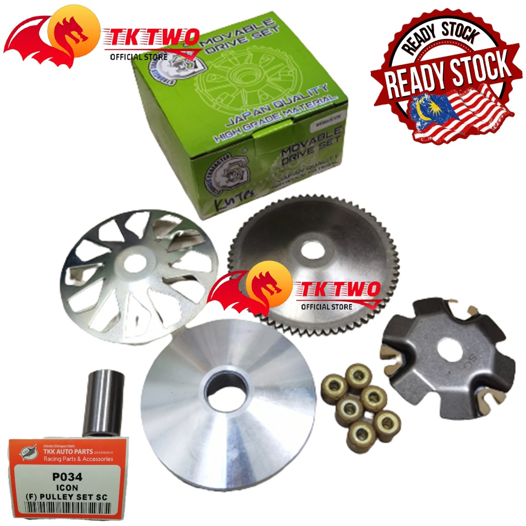 (P034) STRONGER CHARACTER PULLEY ICON FRONT PULLEY COMPLETE SET WITH ROLLER, BUSH, FAN "TK2 ...