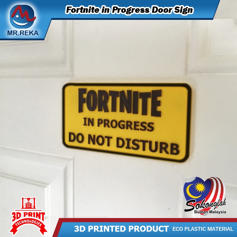 Fortnite in Progress Door Sign Signage | Shopee Malaysia