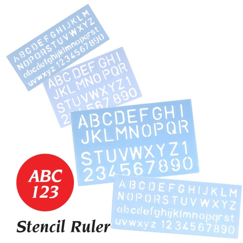 English Alphabet Stencil Ruler ABC Ruler (STENCIL ALPHABET) / Pembaris ...