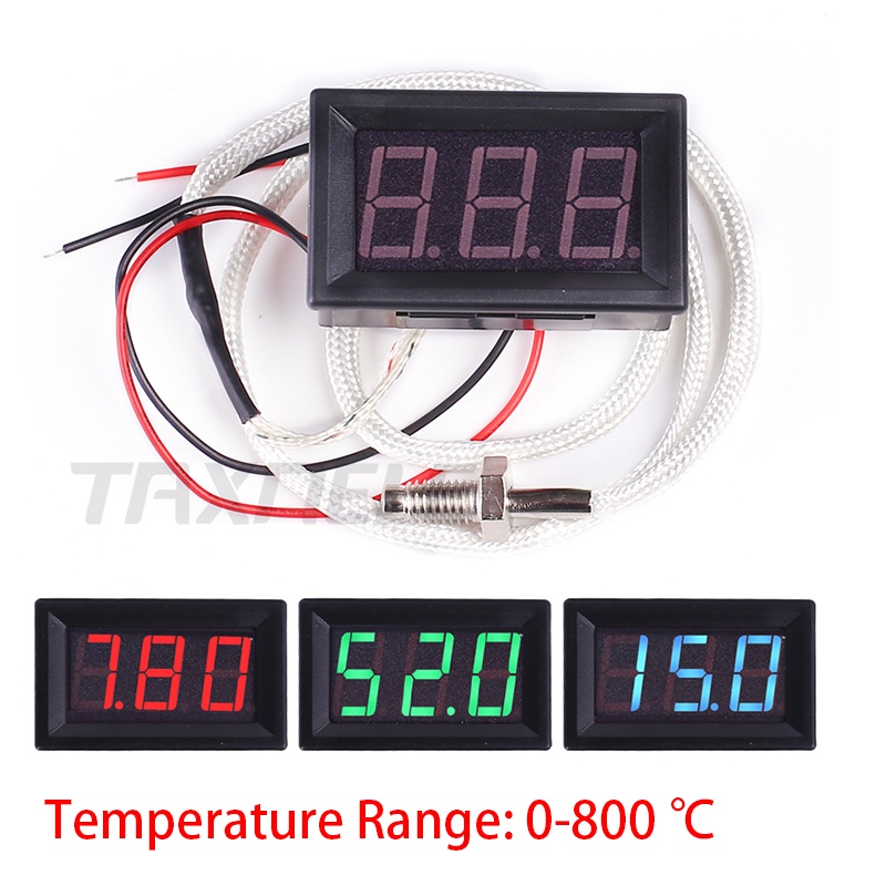 0~800C Digital tube LED Display Thermometer K-type M6 Screw ...