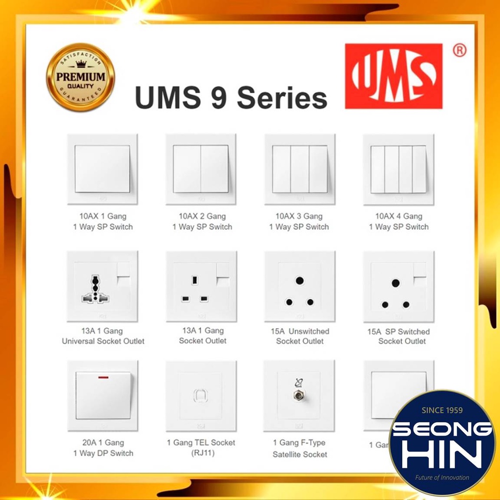 UMS 9 Series Switch & Socket Outlet / Switches UMS SUIS (NEW) SUIS ...