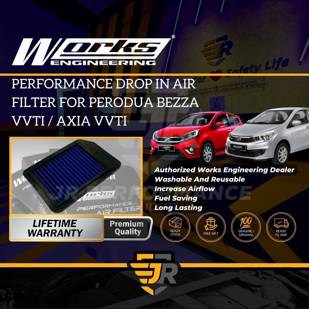 Works Engineering Washable Drop In Replacement Air Filter Bezza 1.0 ...