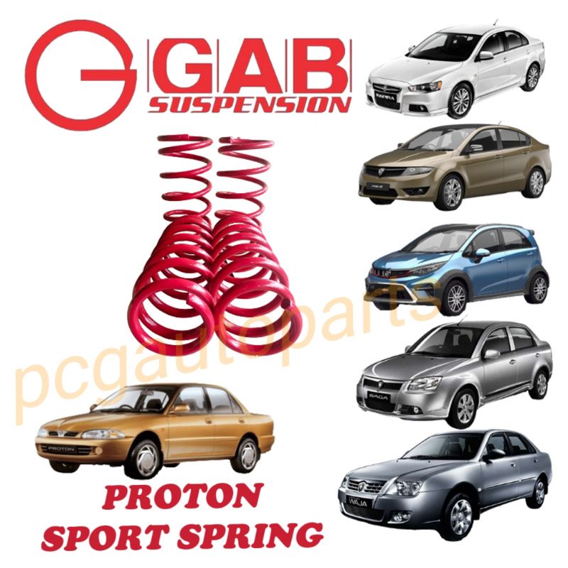 Original GAB Sport Spring Proton Saga BLM FLX,Preve,Waja,Satria Neo ...