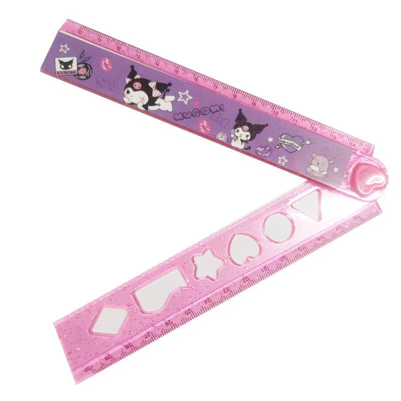 1Pcs Sanrio clear cartoon acrylic folding straight rulers 30cm drawing ...