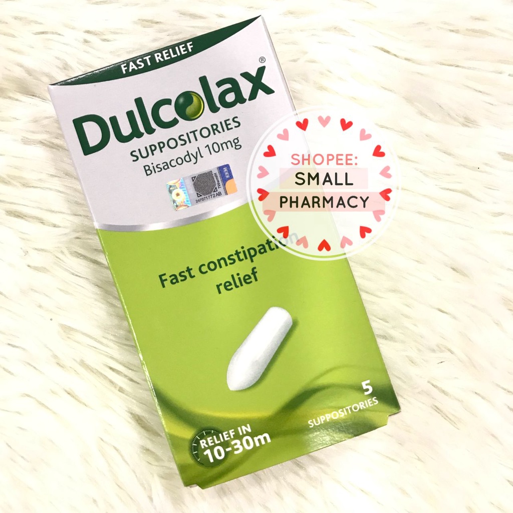 Dulcolax Bisacodyl Suppositories 10mg - ADULT 5s / BOX 201226 | Shopee ...