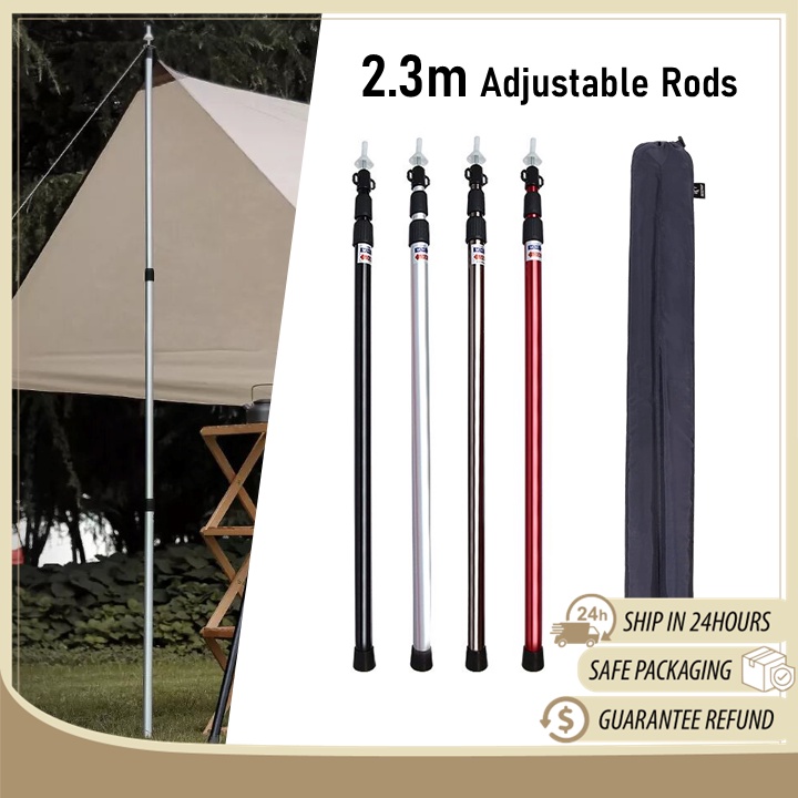 2.3m Camping Adjustable Rod Tent Pole Accessories For Camping Tent Rods ...