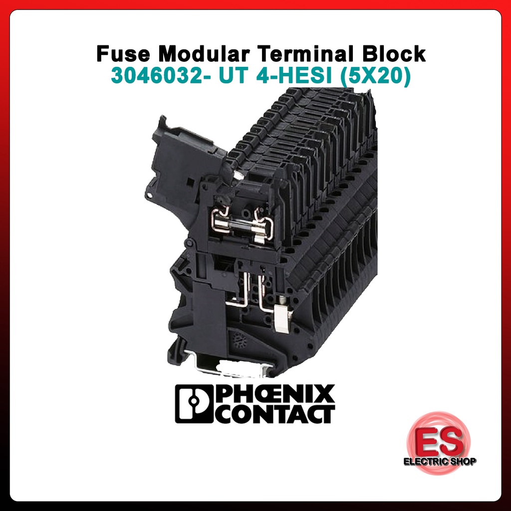 Phoenix Contact Fuse modular terminal block, UT4-HESI (5X20) - 3046032 ... Phoenix Contact Fuse modular terminal block, UT4-HESI (5X20) - 3046032 ...