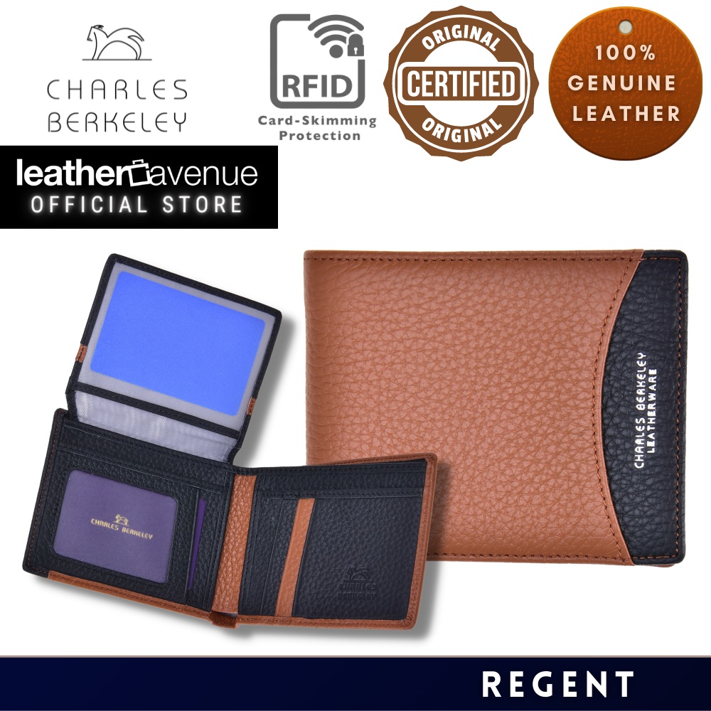 Charles Berkeley REGENT Promo Men's Leather Wallet Tri-Fold Wallet for ...