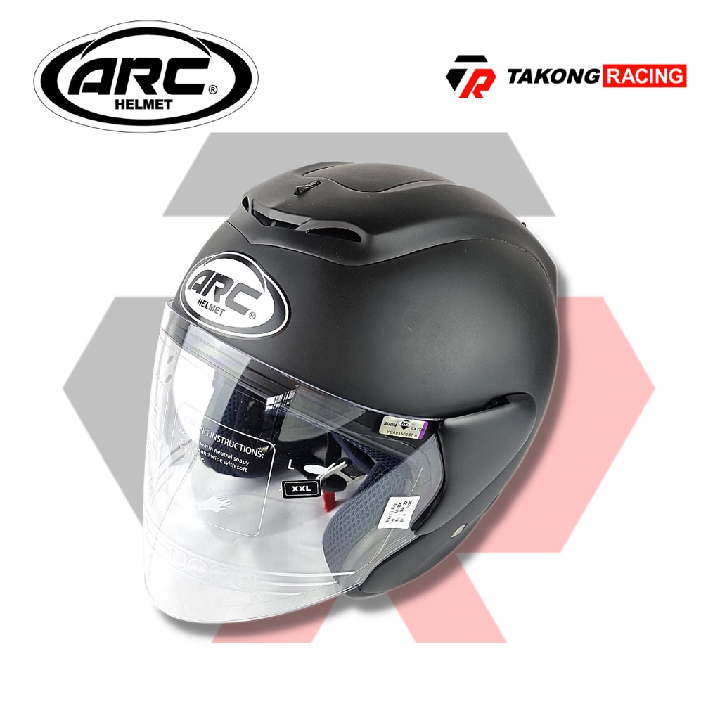 ARC Helmets - Ritz Matt Black | Shopee Malaysia