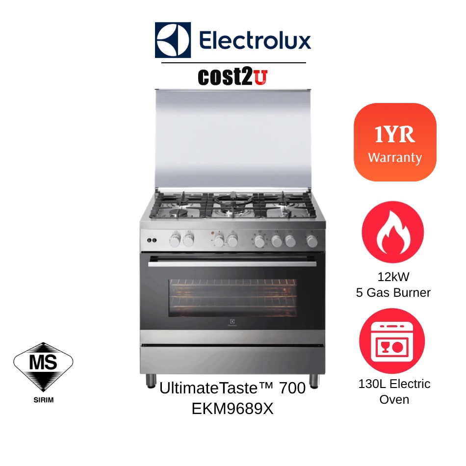 Electrolux UltimateTaste 700 5 Burner & 130L Electric Oven Freestanding ...