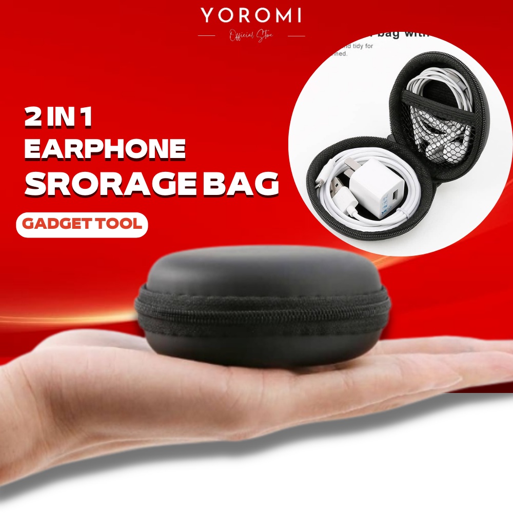 2 IN 1 Earphone Portable Srorage Bag Disk Case For Cable earphone ...