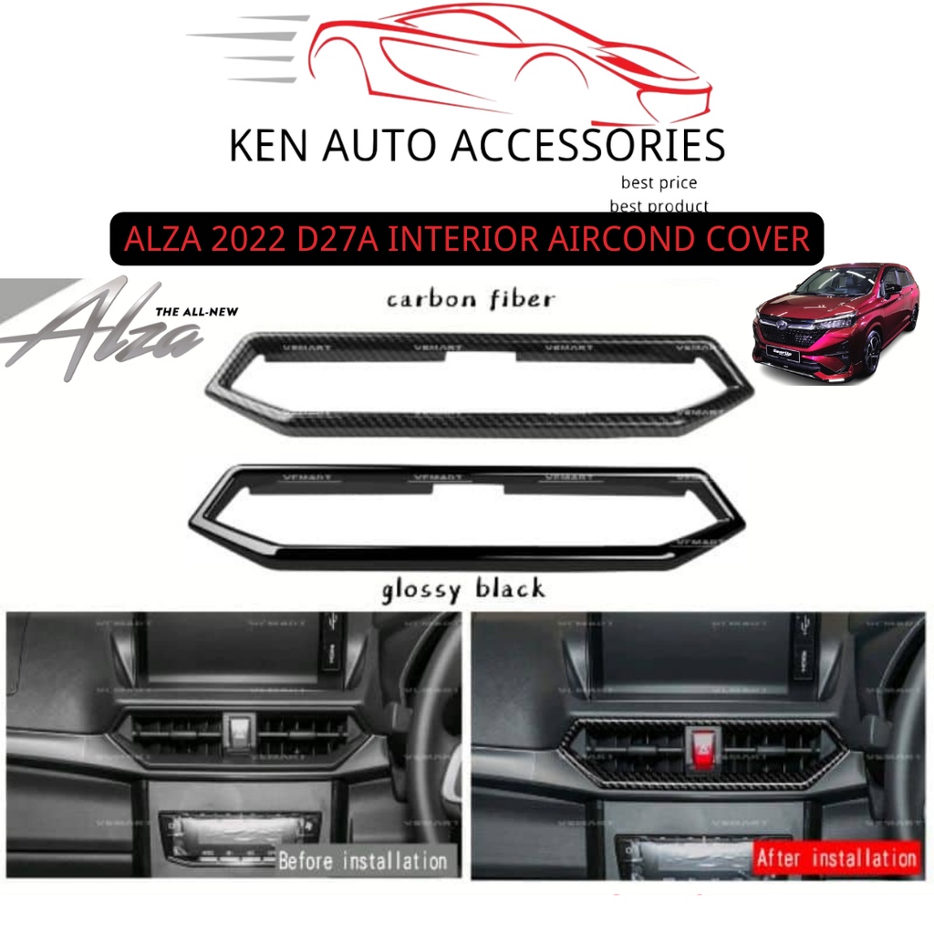 ALZA 2022-2024 D27A AIRCOND CENTER COVER & AIR COND OUTLET CARBON FIBER ...