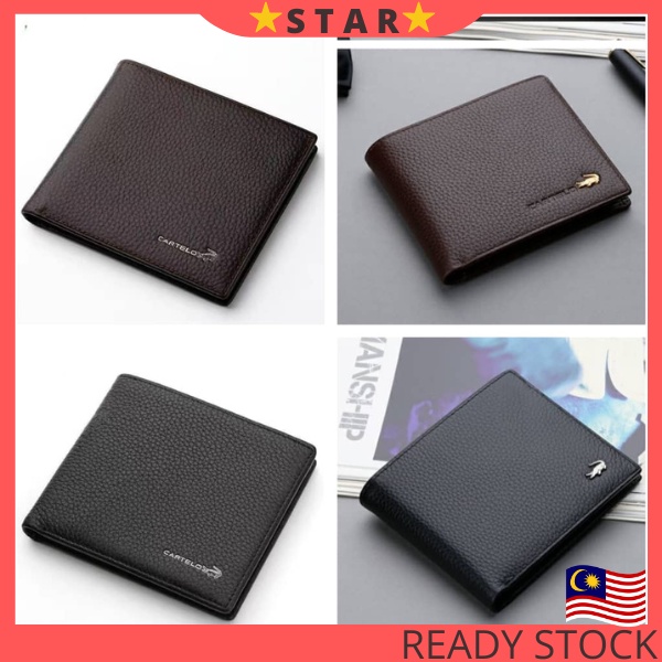 Men Wallet Short Wallet Dompet Lelaki Beg Duit Lelaki (MW006) | Shopee ...