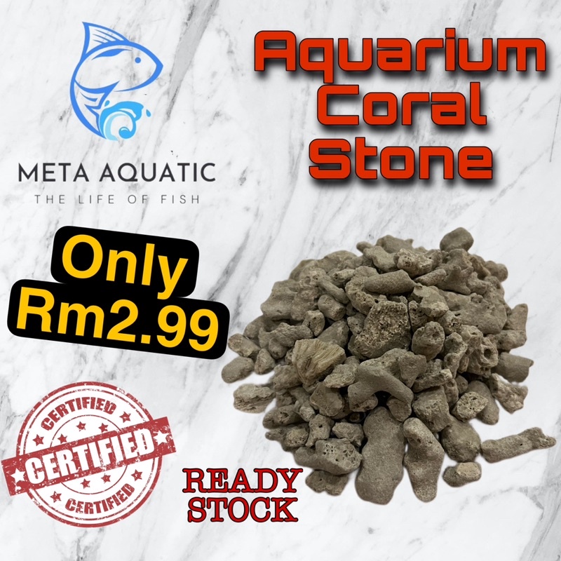 [META AQUATIC]🔥Ready Stock🔥 Aquarium Coral Stone Filter Media For ...