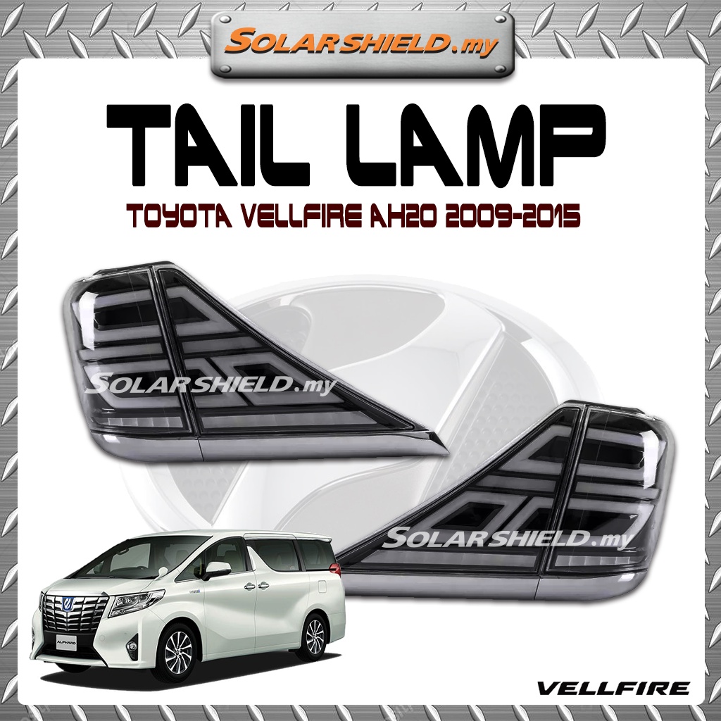 Toyota Vellfire 2th Gen AH20 Alphard 2008-2015 Full LED Taillights Rear ...