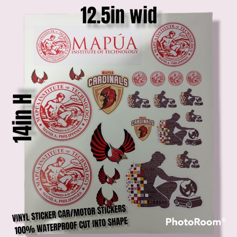 MAPUA INSTITUTE LOGO CAR STICKER LAMINATED OUTDOOR WATERPROOF | Shopee ...