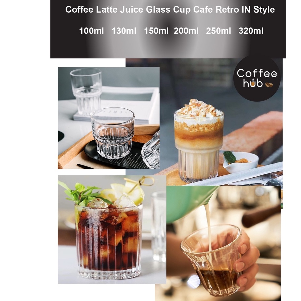 (READY STOCK) Coffee Latte Juice Wine Whisky Drink Café IN Style Clear ...