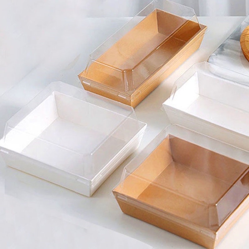 [ReadyStock](50pcs) Bakery Paper Box / Square Rectangular Box / Donut ...