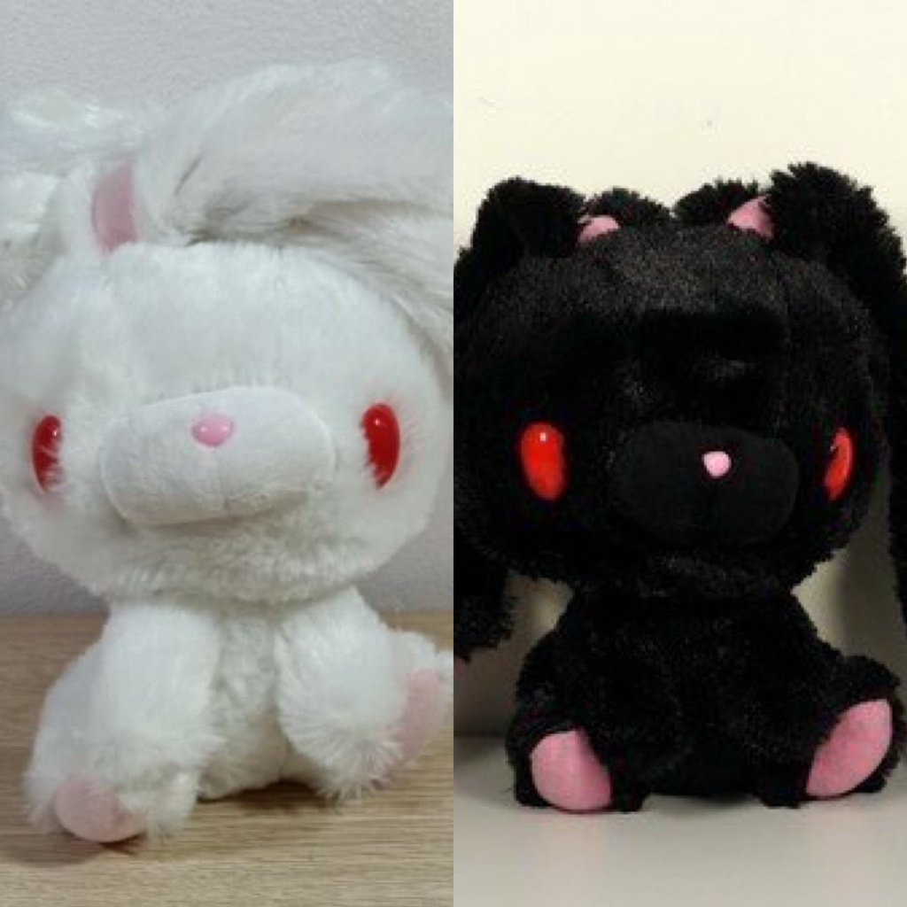 [TAITO] Mori Chack Gloomy Bear Bunny Rabbit Black & White Plush 18cm ...