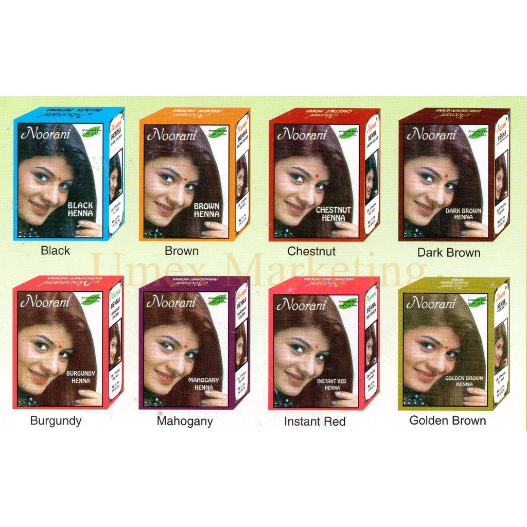Noorani Natural Herbs Henna 1's / Inai Rambut Pewarna 10gm | Shopee ...