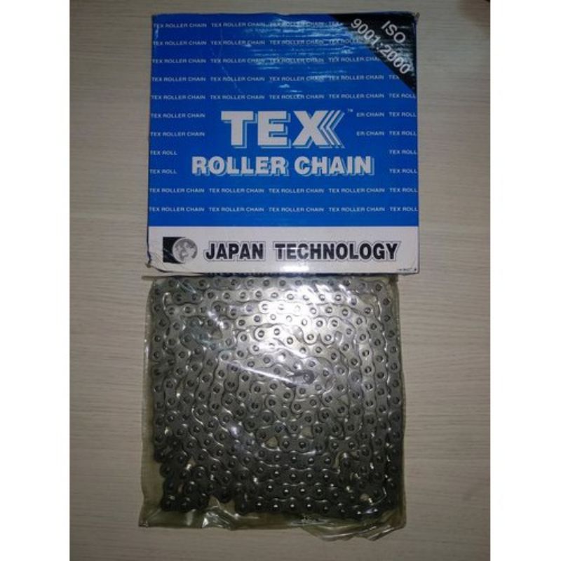 TEX RS08B-2R SIMPLEX ROLLER CHAIN 10FT INDUSTRIAL ROLLER CHAIN | Shopee ...