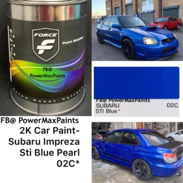 FORCE SUBARU 02C STI BLUE PEARL * 2K CAR PAINT | Shopee Malaysia