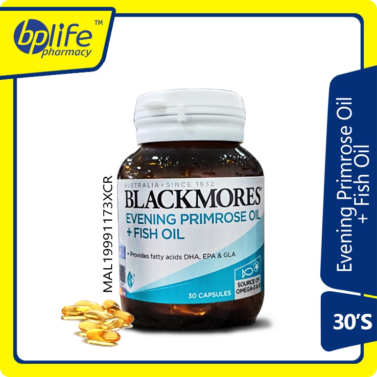 Blackmores Evening Primrose Oil + Fish Oil 30 Capsules | Shopee Malaysia