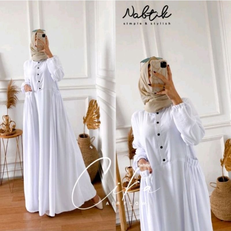 PUTIH The Latest 2023 Eid Robes For Women Imported Plain White/The ...