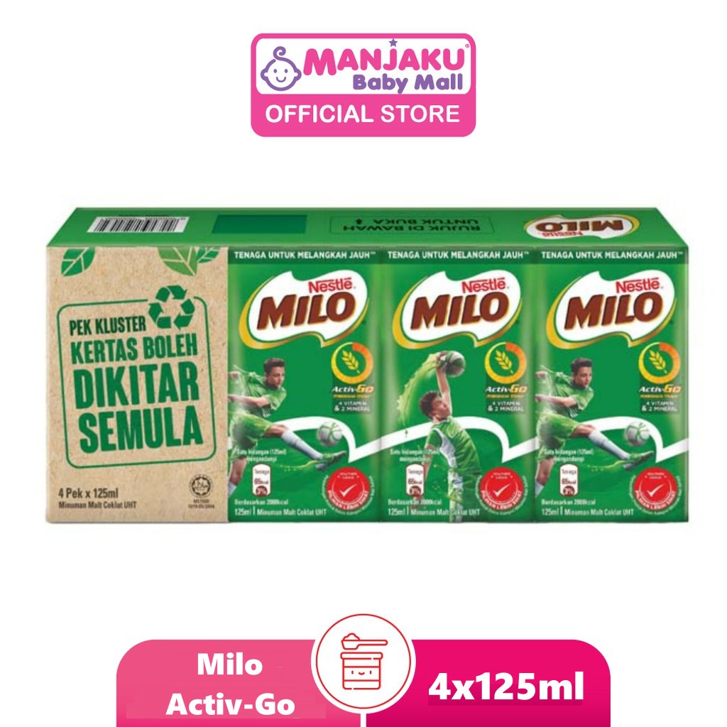 Nestle Milo Active-Go RTD Chocolate Malt (4x125ml) | Shopee Malaysia