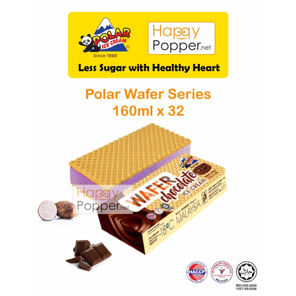 Happypopper Polar Ice Cream Waffle Biskut Biscuit Wafer Yam Chocolate ...