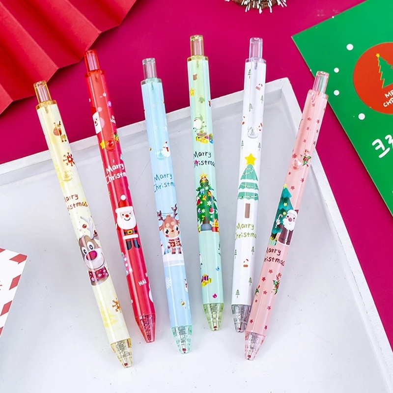 Student Signature Pens Plastic Shell Exam Pen Moose Santa Claus Pressed ...