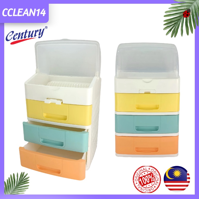 Century Dish Drainer With Cover 3 Tier 6880/3EC Rack Pinggan Mangkuk ...