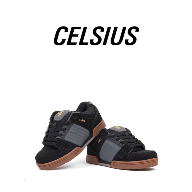 DVS CELSIUS Black Char Gum Nubuck Skate Shoes | Shopee Malaysia