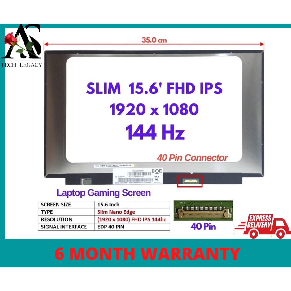 LAPTOP SCREEN 15.6" Inch Slim / 30 pin / 40 pin / LED HD / FHD / IPS ...