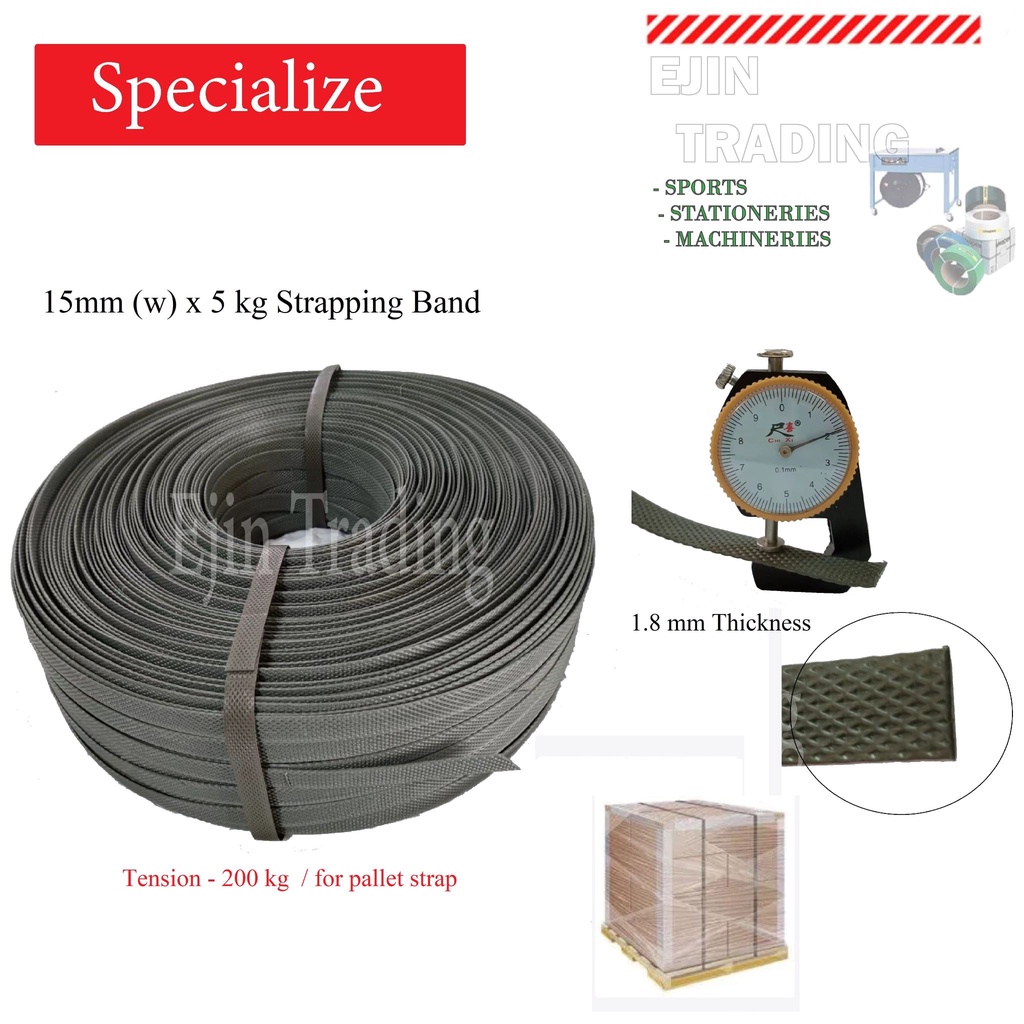 PP Packing Belt / PP Strapping Band - Manual Roll : 15 mm x 5 kg ...