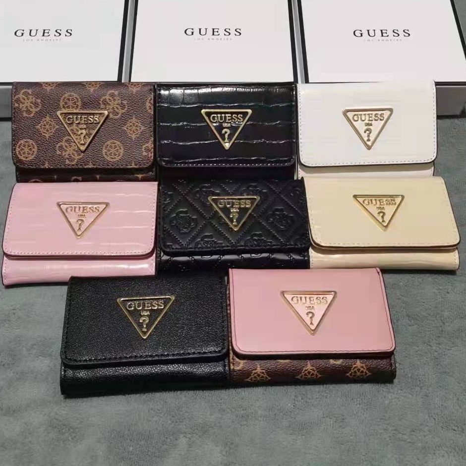 Guess 2022 New Women Wallet Purse Three Fold Wallet Women's Short Card ...