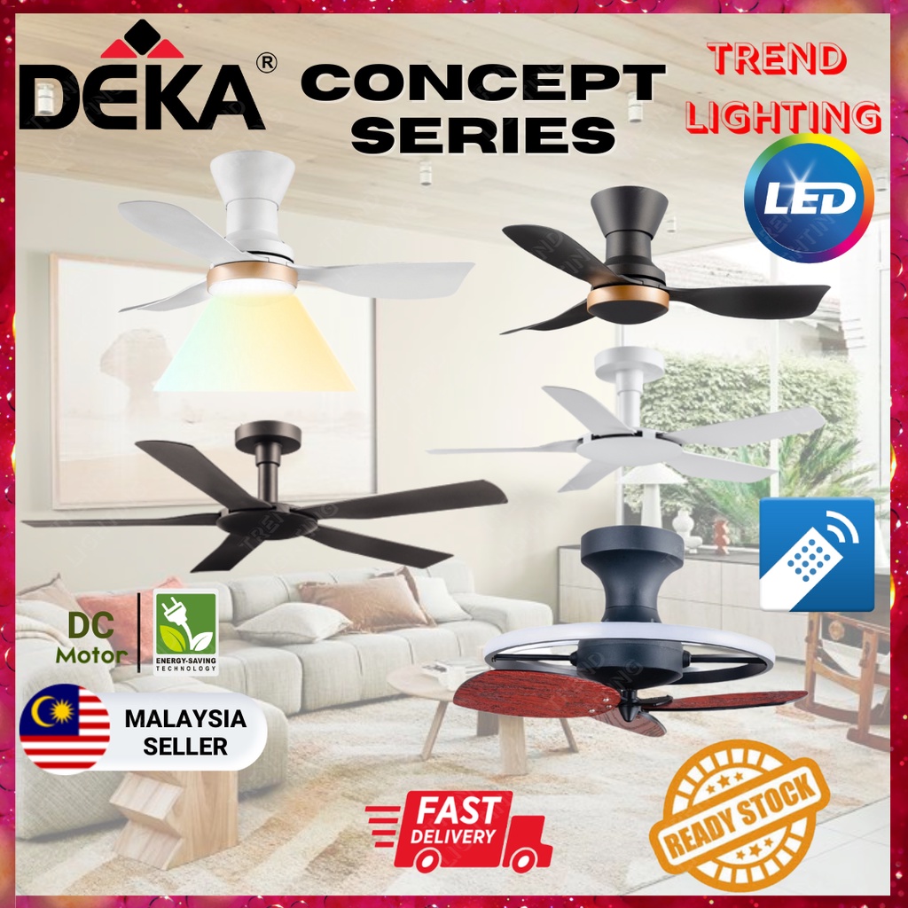 Deka Concept Series Ceiling Fan DC Motor Remote Control 7 Speed 56 ...