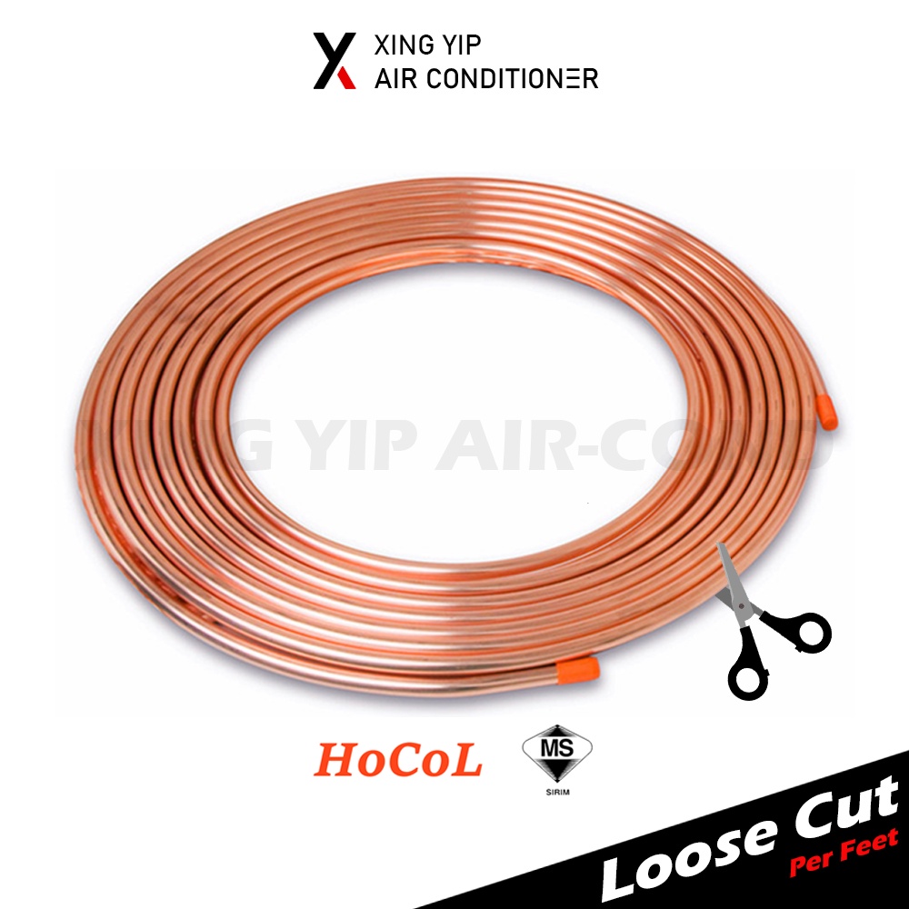 [Loose Cut / Feet] 100% Pure Copper Pipe / Copper Tube / Air Cond Pipe ...