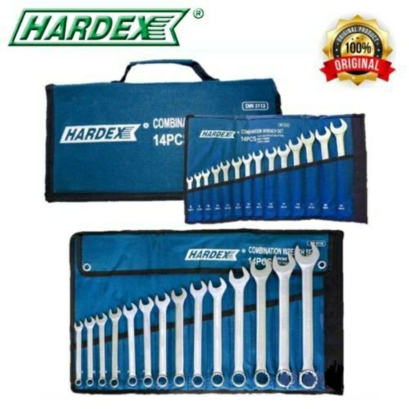 HARDEX H/DUTY 14PCS COMBINATION WRENCH SPANNER SET ( 8-24MM / 8-32MM ) | Shopee Malaysia